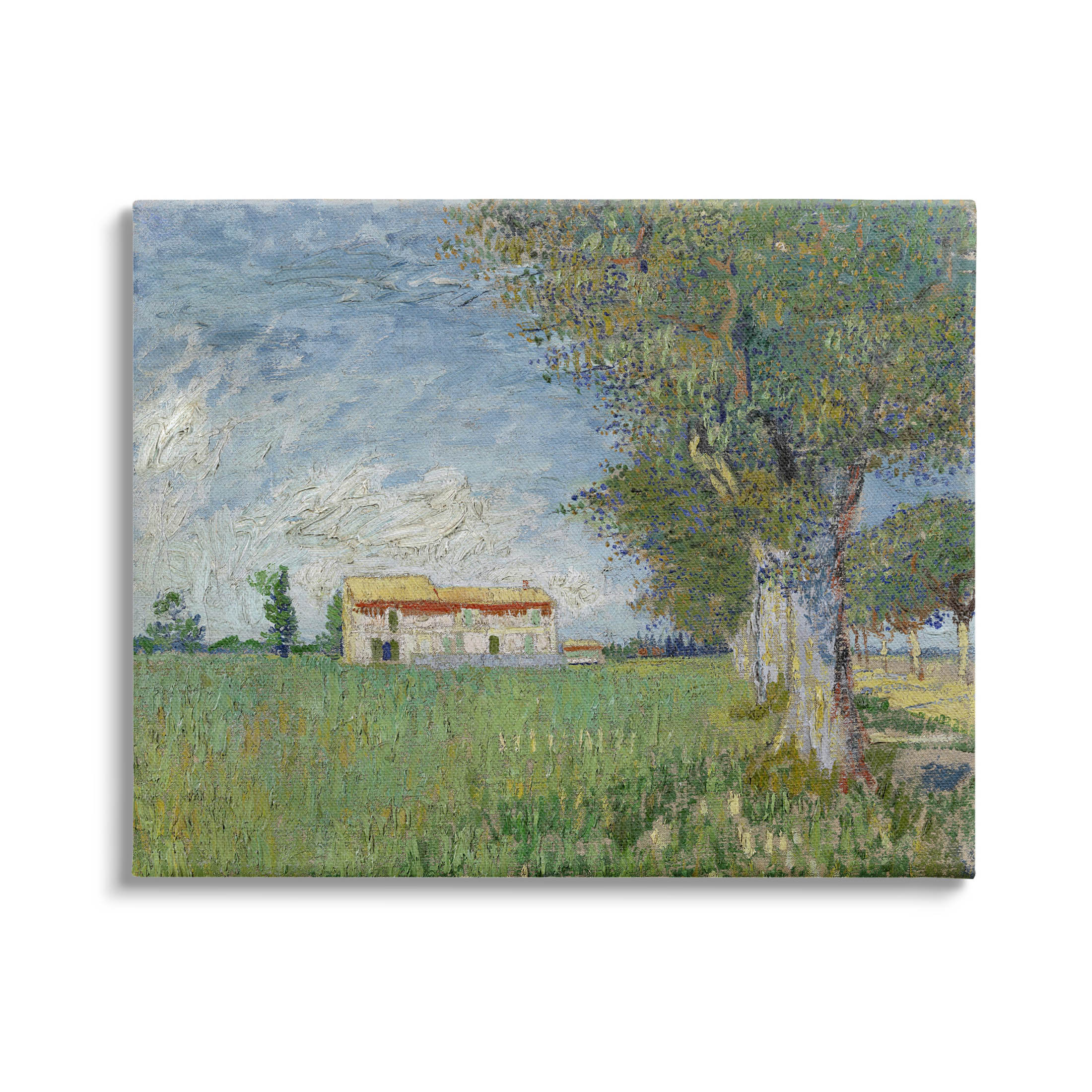 Stupell Industries Farmhouse In The Corn Van Gogh Landscape Canvas Wall Art By One1000paintings ...